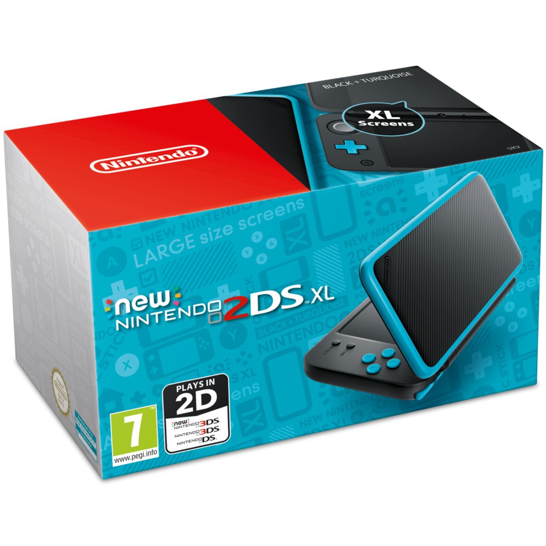 New Nintendo 2DS XL - Black/Turquoise [Complete]