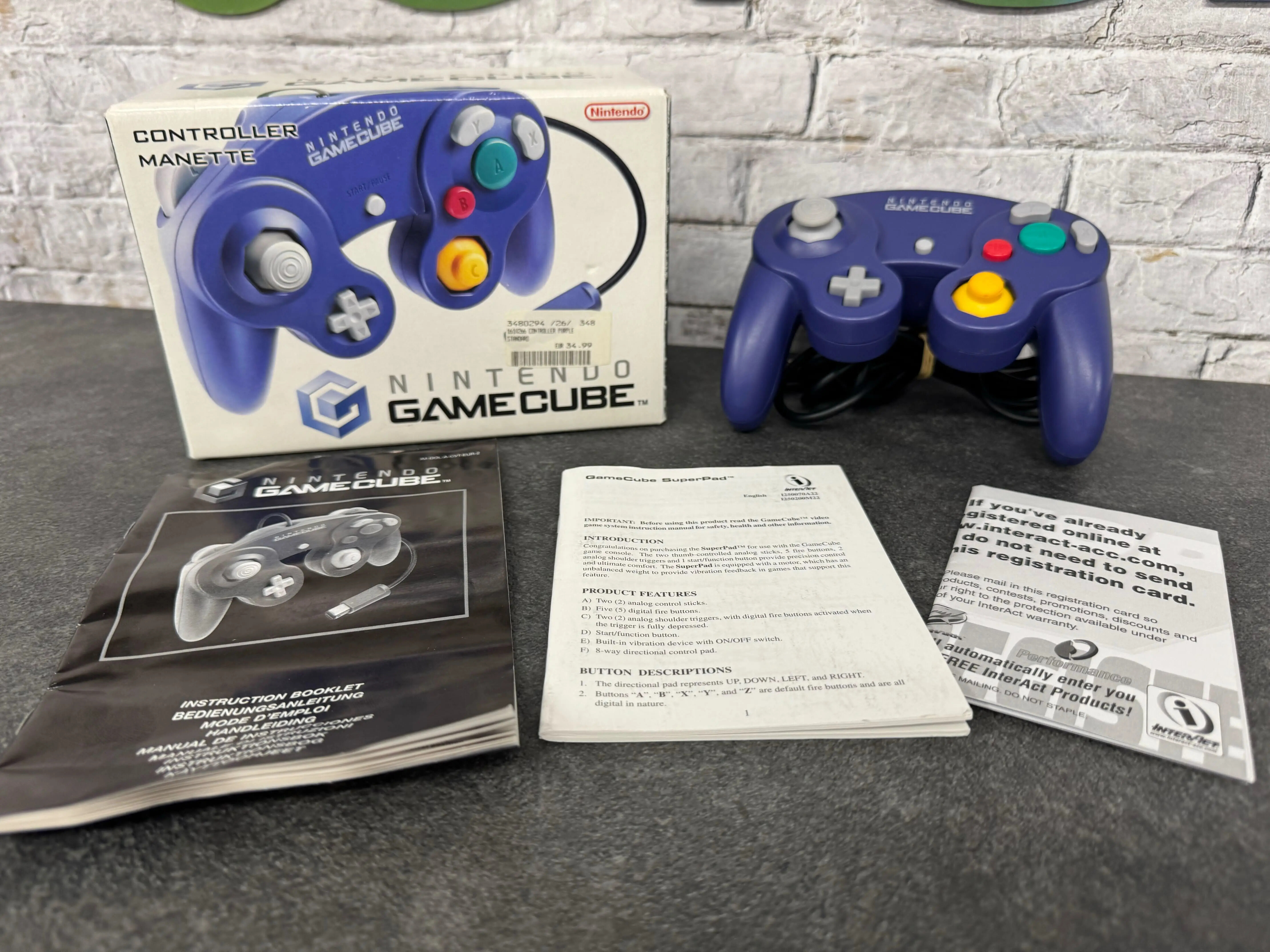Originele Gamecube Controller Purple [Complete]